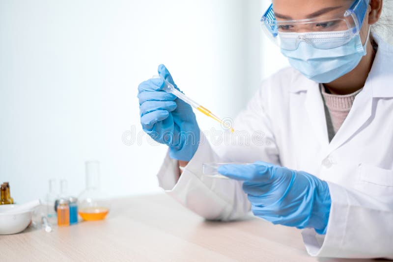 Professional Doctors Perform Testing and Analyzing Samples of Vaccines ...