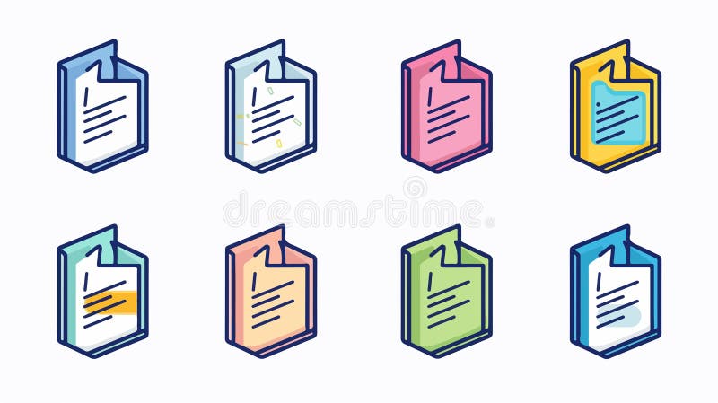 Professional Document Line Icon Illustration for Business Documents ...