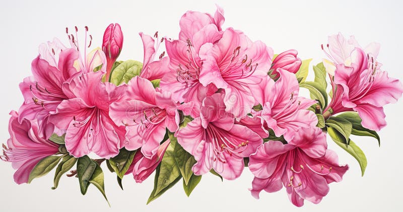 Azalea flowers stock illustration. Illustration of summer - 282615037