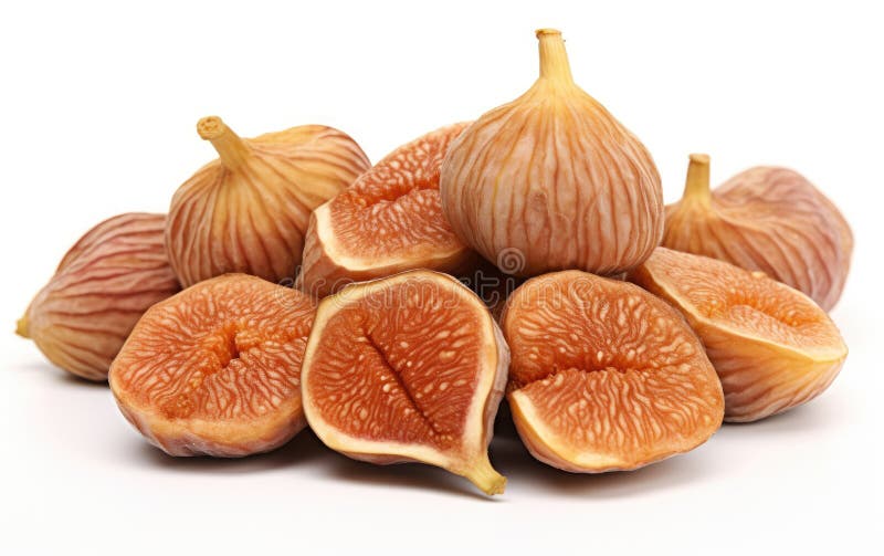 Professional Dried Figs on White Background Stock Illustration ...