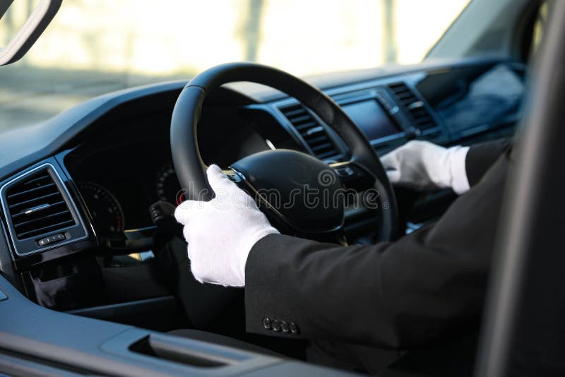 Professional Driver in Luxury Car. Chauffeur Service Stock Image ...