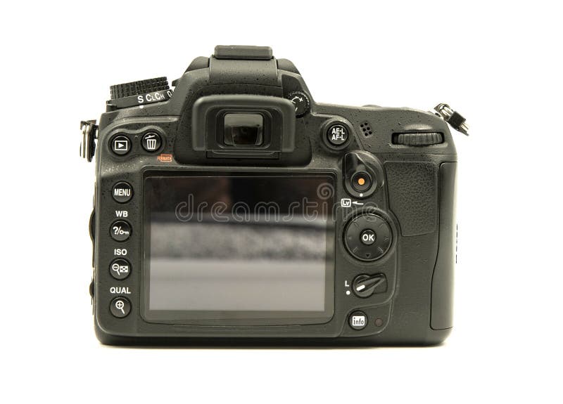 Dslr camera details stock image. Image of isolated, full - 174801281