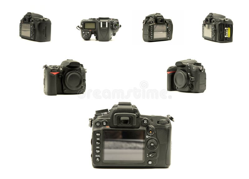 Dslr camera details stock photo. Image of isolated, lense - 174801288