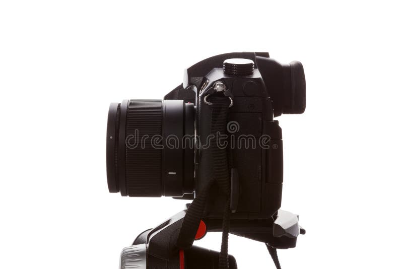 DSLR Camera - front view stock photo. Image of focus - 16568196