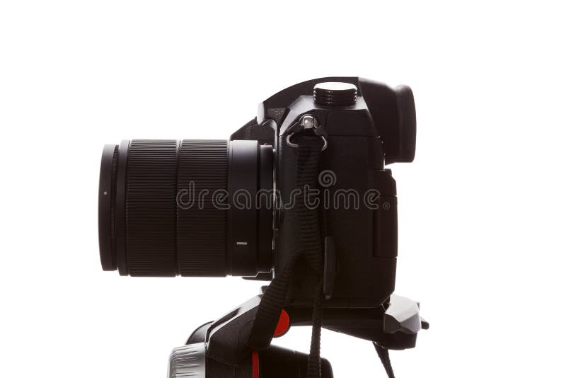 DSLR Camera - front view stock photo. Image of focus - 16568196