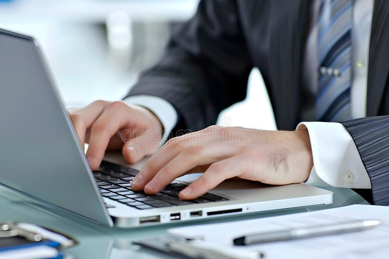 848 Working Professional Typing Keyboard Office Setting Stock Photos ...