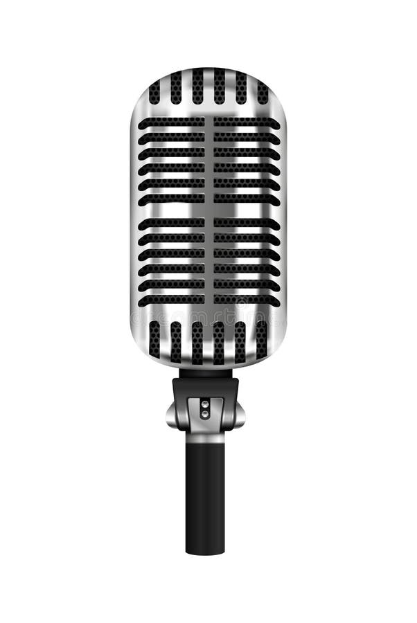 Professional Electric Microphone Compositon Stock Vector - Illustration ...