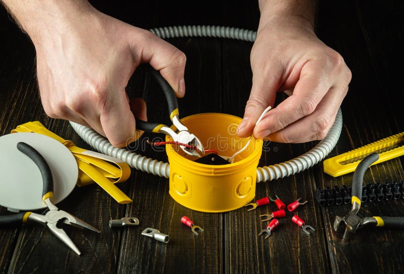 Professional Electrical Connection in the Workshop of a Master ...