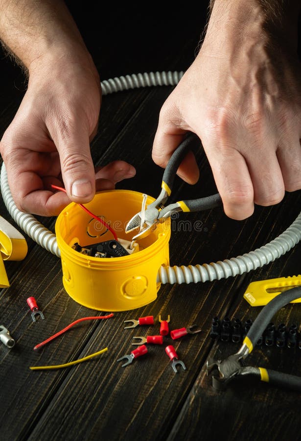 Professional Electrical Connection in the Workshop of a Master ...