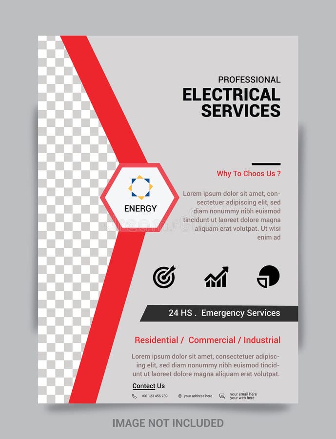 Electrician Flyer Electrical Service Ad Wiring Contractor Contractor ...