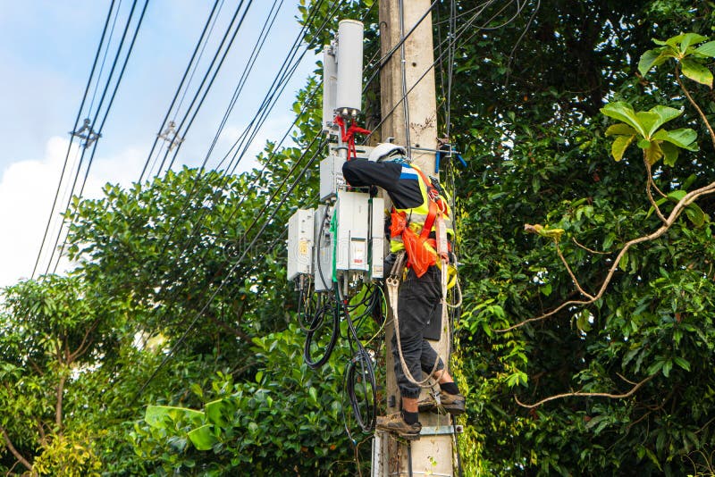 Dangerous Installation of Electricity Cables and Wires on the Wa ...