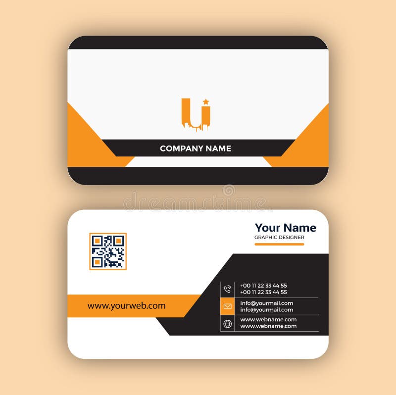 Professional Elegant Modern Business Card Design Template Stock Vector ...