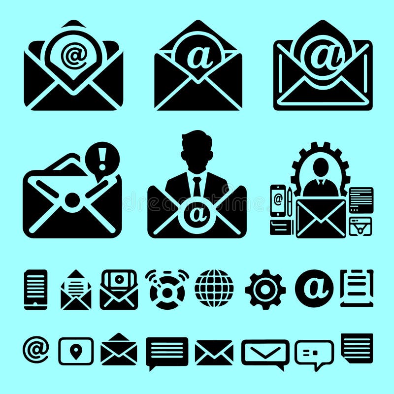 Modern Professional Avatars Monochrome Vector Set Stock Image - Image ...