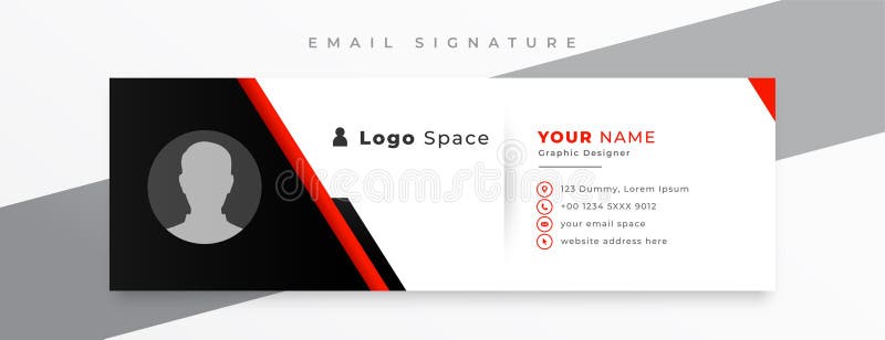 Professional Email Footer Template Design with Personal Profile Design ...