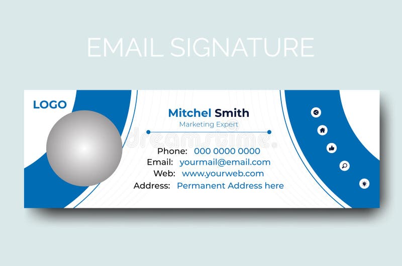 Professional Email Signature Template Design, Editable Email Template ...