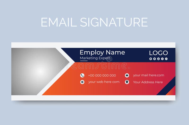 Professional Email Signature Template Design, Editable Email Template ...