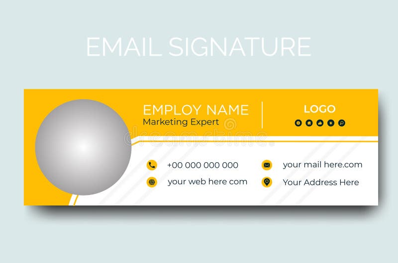 Professional Email Signature Template Design, Editable Email Template ...