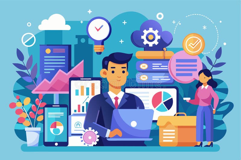 A Professional Engaged in Business Analysis, Surrounded by Charts ...