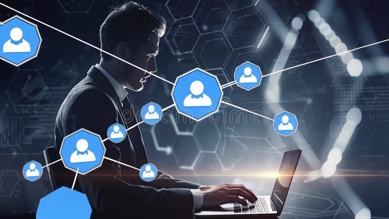 A Professional Engages with Innovative Digital Networking Tools ...