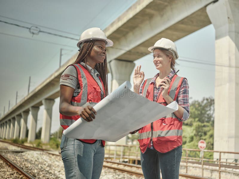 Professional Engineer Construction Work on Site . Ok Sign Stock Photo ...