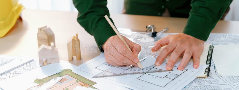 Professional Engineer Working on Architectural Project at Studio ...