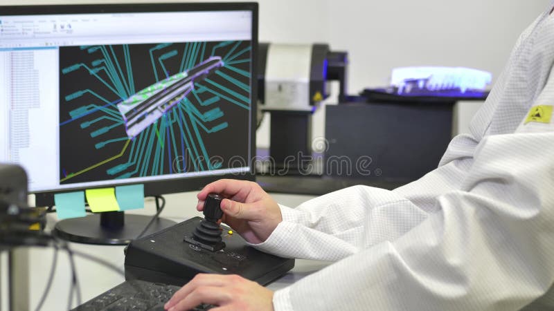 Professional Engineer Scanning an Industrial Part Using a Controller on ...