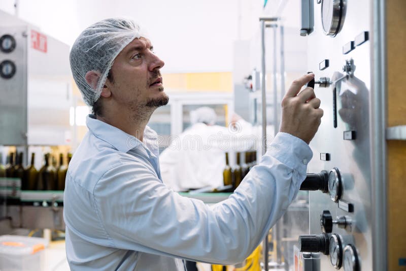 Professional Engineer Technician Man Service Check Machine in Drink ...