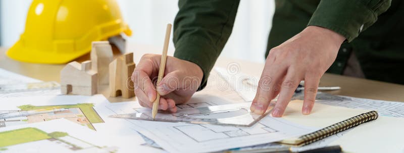 Professional Engineer Working on Architectural Project at Studio ...