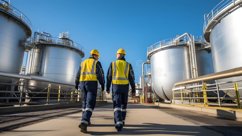 Professional Engineer Working in a Petroleum Refinery, Oil Refinery and ...