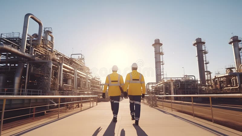 Professional Engineer Working in a Petroleum Refinery, Oil Refinery and ...