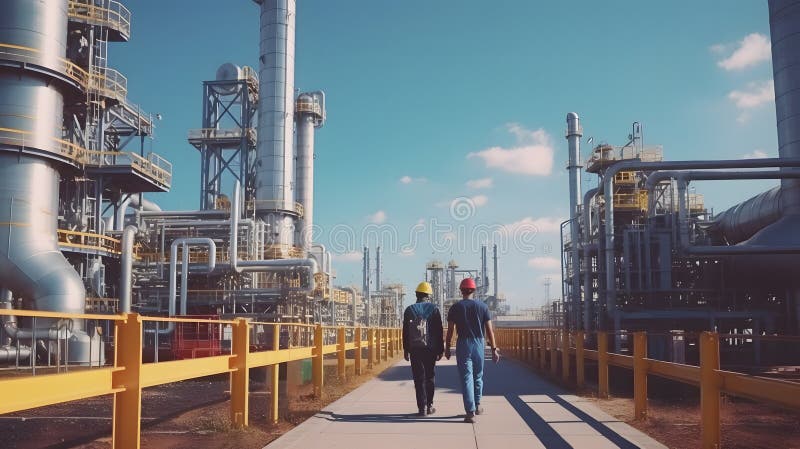 Professional Engineer Working in a Petroleum Refinery, Oil Refinery and ...