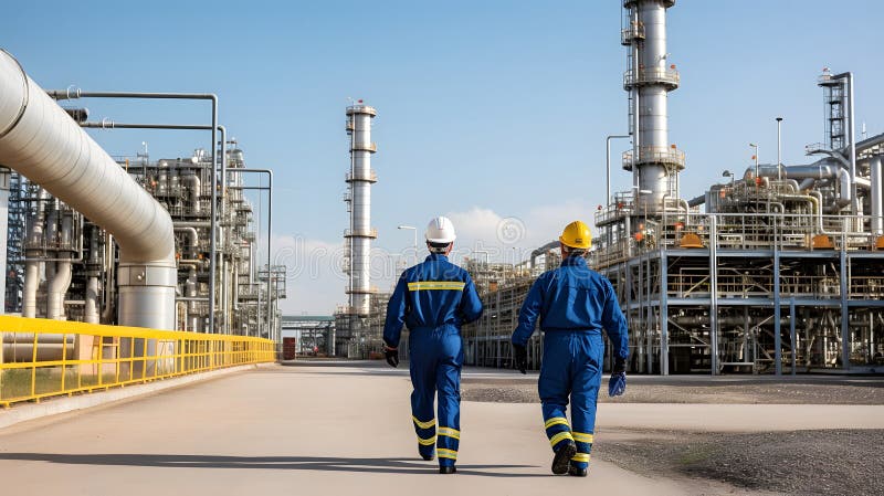 Professional Engineer Working in a Petroleum Refinery, Oil Refinery and ...