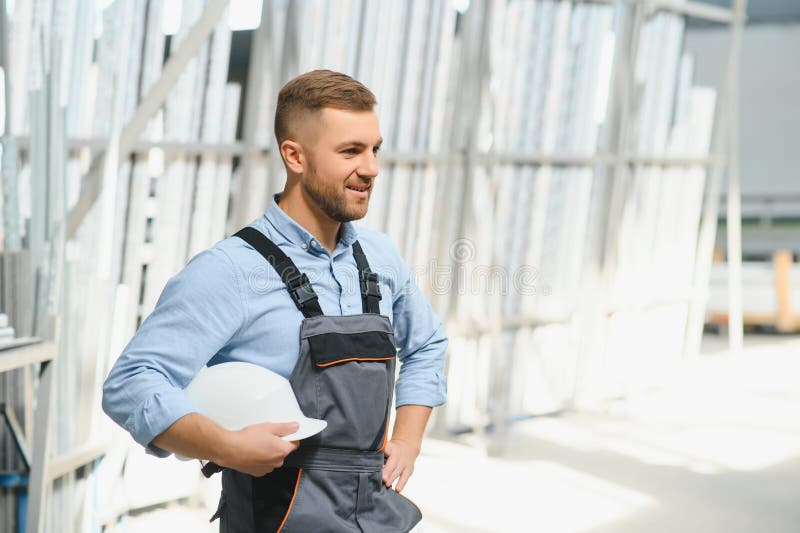 Professional Engineering Male Worker at Factory. Stock Photo - Image of ...