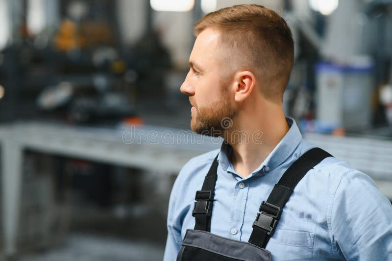 Professional Engineering Male Worker at Factory. Stock Photo - Image of ...