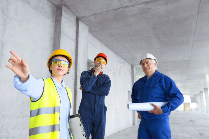 Professional Engineers in Safety Equipment Stock Photo - Image of adult ...