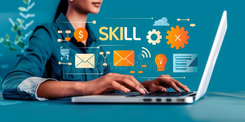 Professional Enhances Skill Set Using a Laptop with a Focus on Talent ...