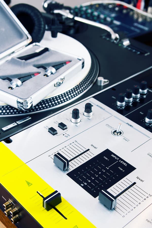 Professional Equipment of a DJ Stock Photo - Image of deck, djing: 21734846