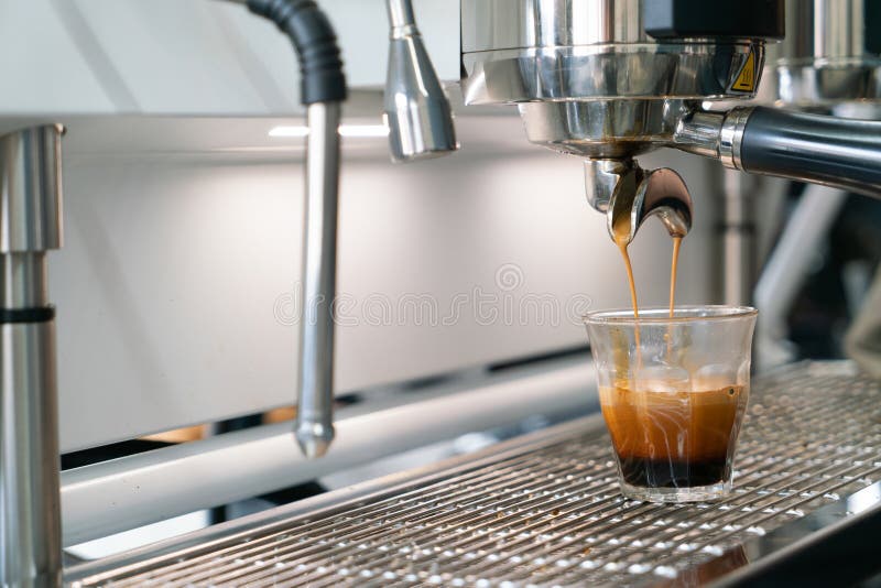 Professional Espresso Machine in Pub, Bar, Restaurant. Stock Photo ...