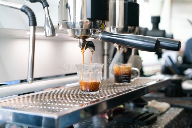 Professional Espresso Machine in Pub, Bar, Restaurant. Stock Photo ...
