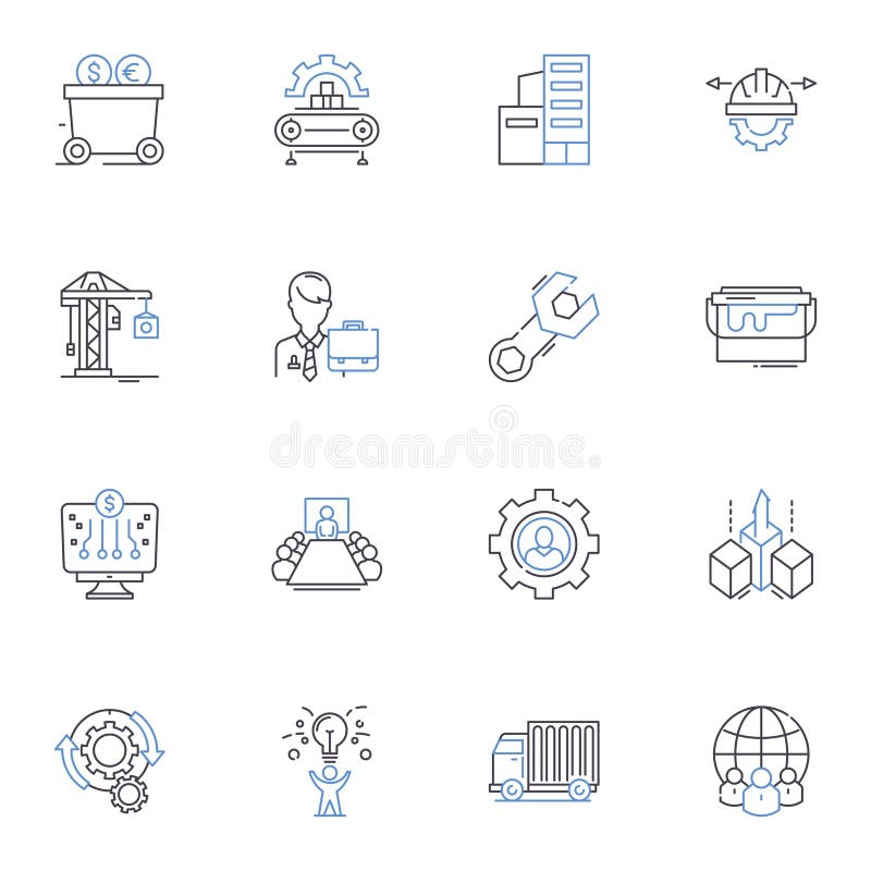 Professional Establishment Line Icons Collection. Experience, Expertise ...
