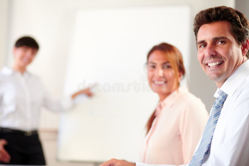 Professional Executive Team Smiling at You Stock Photo - Image of ...