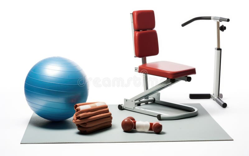 Professional Exercise Tools on White Background Stock Illustration ...