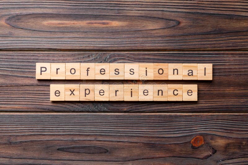 Professional Word Written on Wood Block. Professional Text on Wooden ...