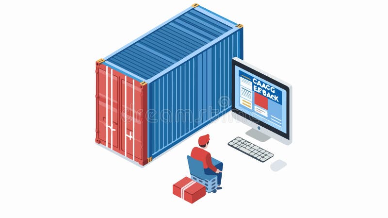 Professional Export Container Labelled Usage Concept, Logistics and ...