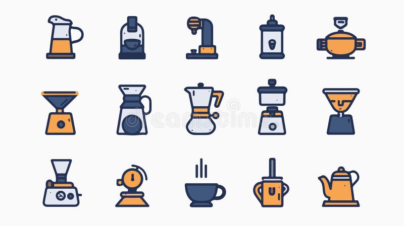 Professional Extraction Process Outlining Vector Icons for Design ...