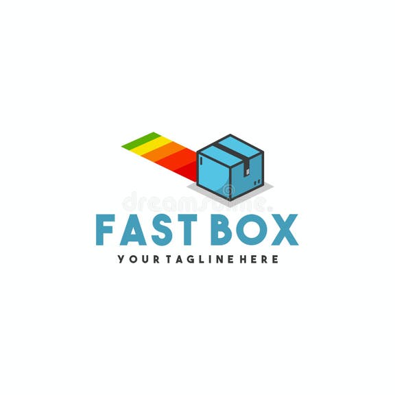 Professional Fast Box Logo Design Stock Illustration - Illustration of ...