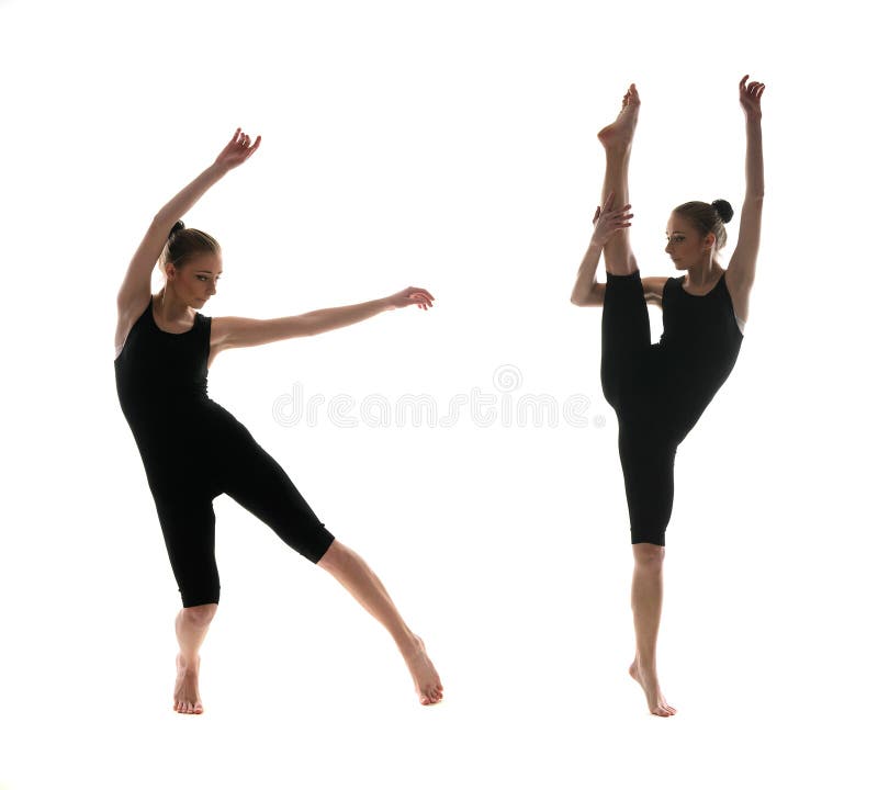 Professional Female Dancer in Motion Stock Image - Image of legs ...