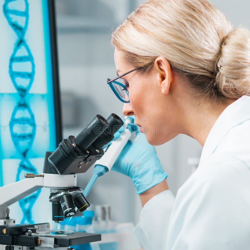 Professional Female Scientist is Working on a Vaccine in a Modern ...