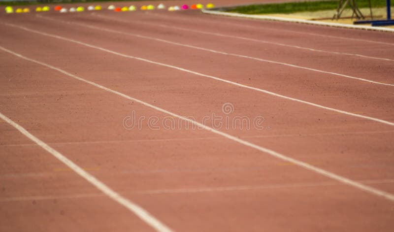Professional Field for Running Competition Stock Image - Image of ...