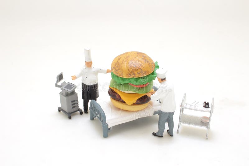 A Professional Figure Chef is Preparing Burger Stock Image - Image of ...